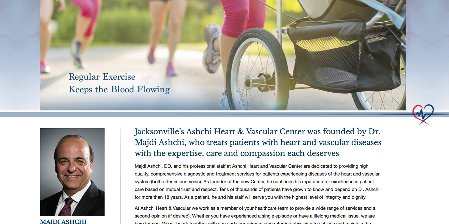 New Website Design for Ashchi Heart and Vascular Center designed by ...