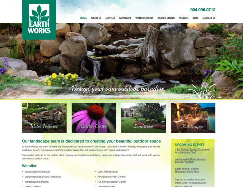 Choose the Best Earth Works landscaping and garden center website ...